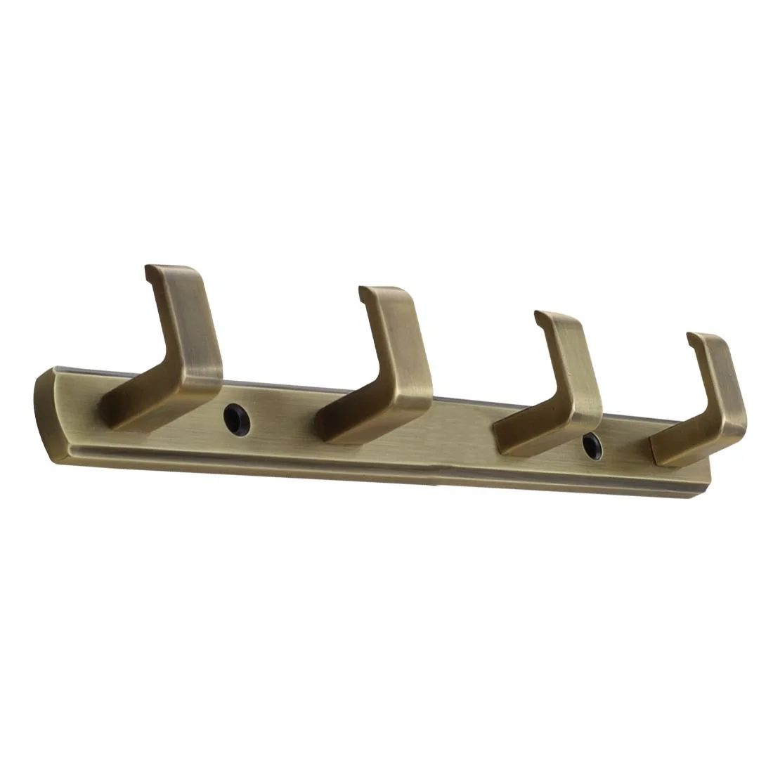 Ferio Zinc 4 Pin Heavy Hook for Bathroom and Kitchen Multipurpose Use for Bathroom Cloth Hanger Robe Wall Door Hooks Rail for Hanging Keys Pack of 1 Brass Antique